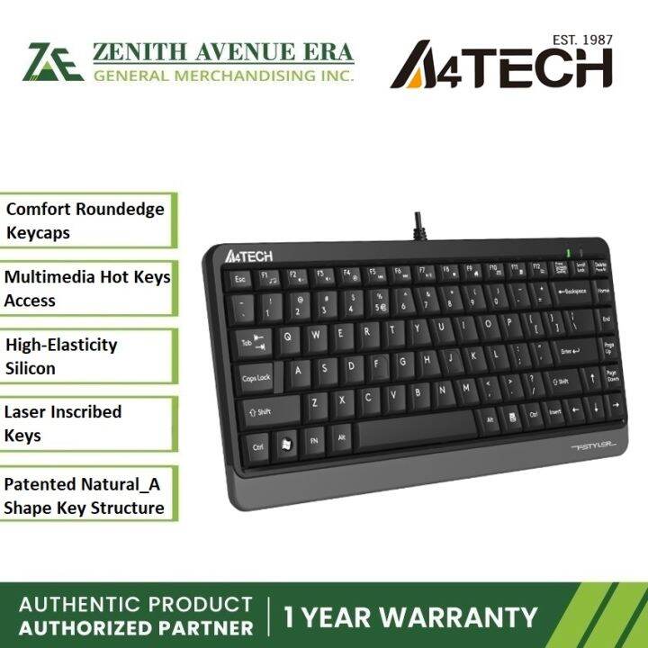 A4tech FKS-11 Fstyler A-Shape Mini Keyboard Grey | Lazada PH