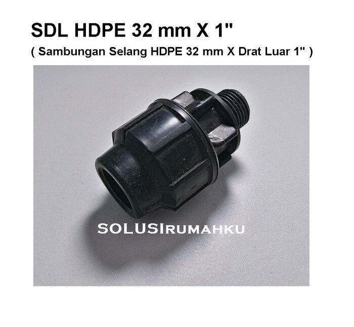 Socket Drat Luar SDL HDPE 1 SDL Selang PE Hitam Selang PDAM 1 Inch ...