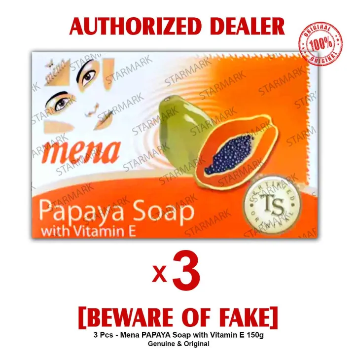 Mena Soap Soaps Mena Papaya Soap 150g PAPAYA Orange AUTHENTIC - 3 Pcs ...