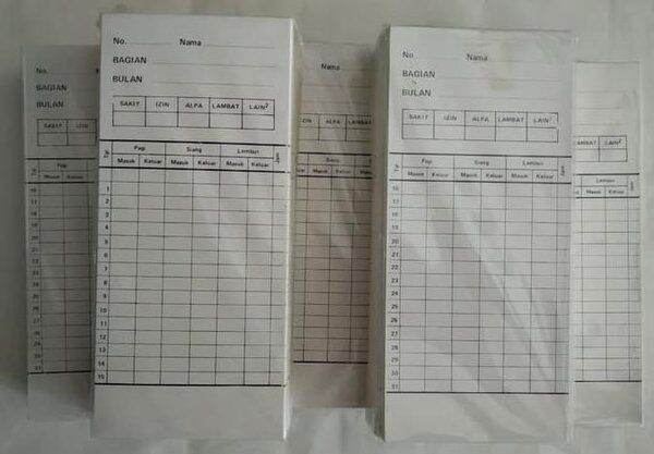 Kartu Absen Ceklok Manual Amano | Lazada Indonesia