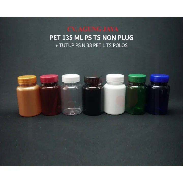 Botol Obat 135 ml Tutup Polos/Botol Obat Kapsul 135 ml/Botol Kapsul 135 ...