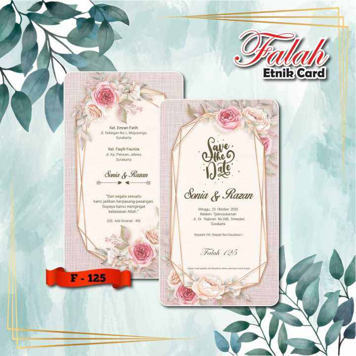 Blangko Undangan Falah seri 125 / Undnagan Pernikahan / Unndangan ...