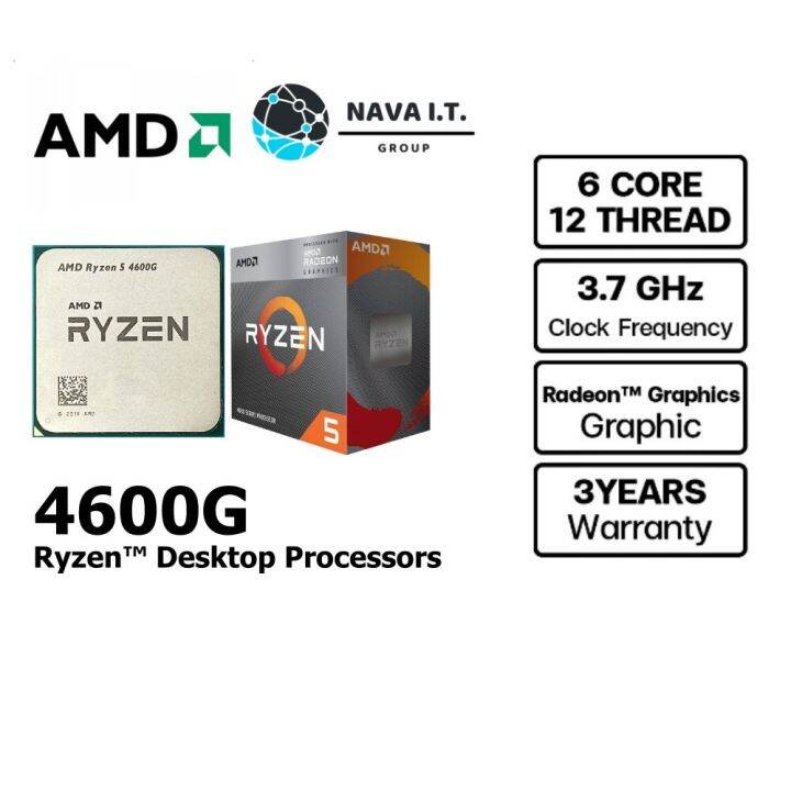 $ ซีพียู AMD Ryzen™ 5 4600G Desktop Processors รับประกัน 3ปี $ | Lazada ...