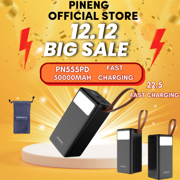 PINENG PN555 Powerbank 50000mah Power Bank Fast Charging LED Light PD ...