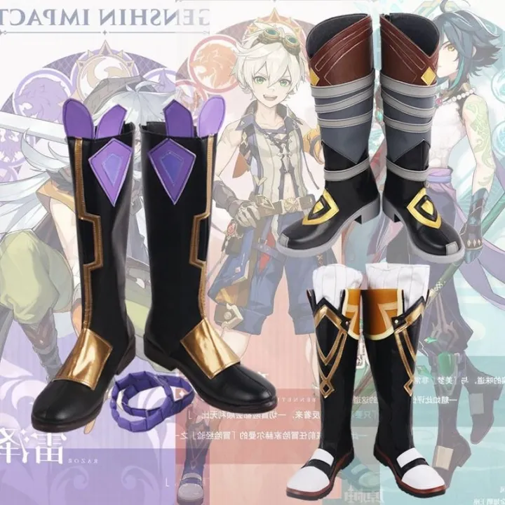 The original god cos shoes lazer Xiao Bennett cos shoes for cosplay ...