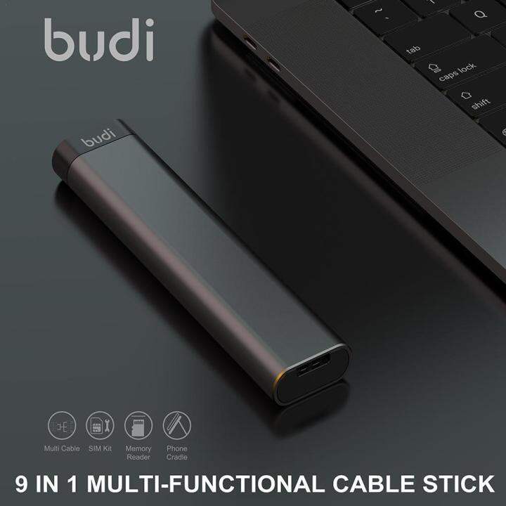 BUDI Multi-function Smart Adapter Card Storage Data 6 Multi-Cable Cable ...