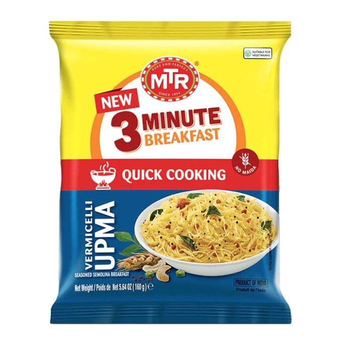 MTR Instant Vermicelli Upma 3 Minute Breakfast 160g (Semolina Breakfast ...