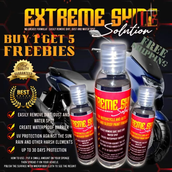 Extreme shine solution Car Motorcycle Matt Glossy Remove water marks ...