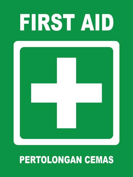 PERTOLONGAN CEMAS/ FIRST AID SIGN 400MM X 300MM X 1.0MM RIGID PVC SIGN ...