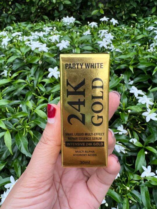 Party White 24K GOLD snail essence serum 30 ml. | Lazada.co.th