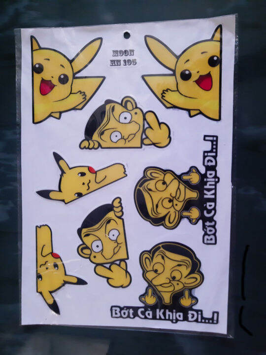 TEM LOGO NỖI MR.BEAN,PIKACHU CÀ KHỊA KUTE VÀ NHIỀU TEM ĐA DẠNG KHÁC CÓ ...