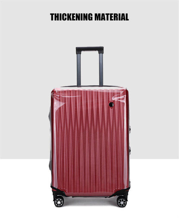 พลาสติกใส PVC คลุมกระเป๋าเดินทางแบบขอบใสไร้ขอบ - PVC Luggage Cover ...