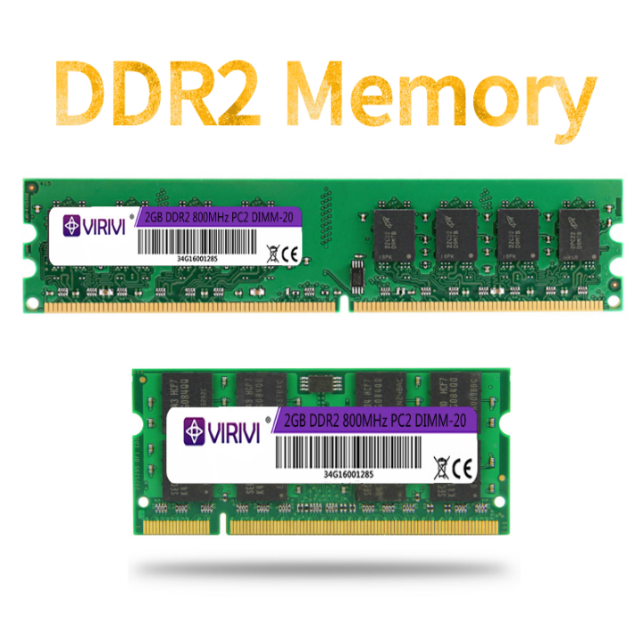 DDR2 1G 2GB 667/800MHz PC2-6400S Desktop Laptop PC RAMs 240-Pin 1.8V ...