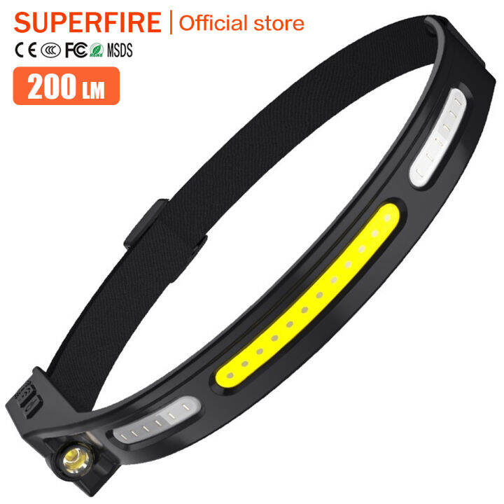 Supfire ไฟฉายสำหรับคาดศีรษะพร้อม Cob สำหรับสายตาเอียง,ไฟสว่างมากสามารถ ...