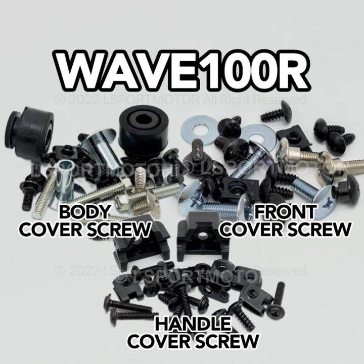 HONDA WAVE100R COVER SCREW SET (BODY/FRONT/HANDLE) W100R WAVE100-R WAVE ...