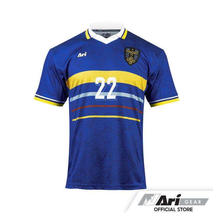 ARI X INDIGOSKIN JERSEY - BLUE/YELLOW/WHITE เสื้ออาริ อินดิโก้สกิน สี ...
