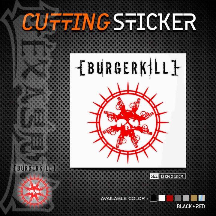 Cutting Sticker Band Burgerkill Skull logo 2 Warna | Stiker Cutting Logo Band Burgerkill Skull 2 ...