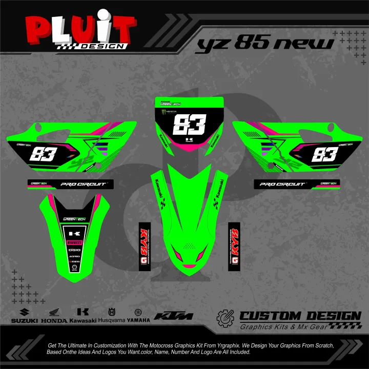 DECAL YZ 85 NEW 3M DESAIN BARU CUSTOM BEBAS WARNA BISA PAKAI NO DAN ...