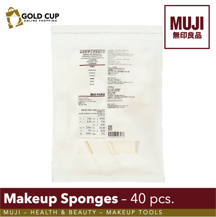 MUJI Makeup Sponges - 40 pcs. (Healthy & Beauty - Makeup Tools ...