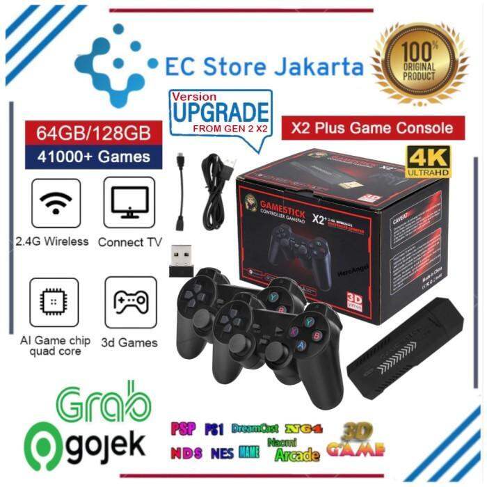 GAME STICK GEN 2 X2 PLUS GAME CONSOLE 4K HD WIRELESS GAMEPAD HDMI TV ...