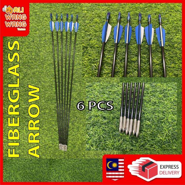 SKYPRO Archery Gred A++ OD 4mm Fibergl Arrows Anak Panah Bullet Tips ...