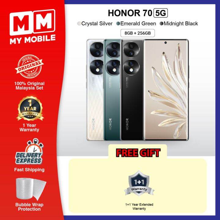 Honor 70 5G (8GB/256GB) Original Honor Malaysia Set + Free Gift | Lazada