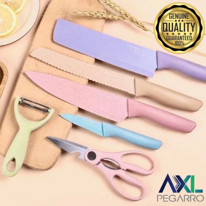 Knife Set 6 Pieces Pastel Colorful Knives Trending Knife | Lazada PH