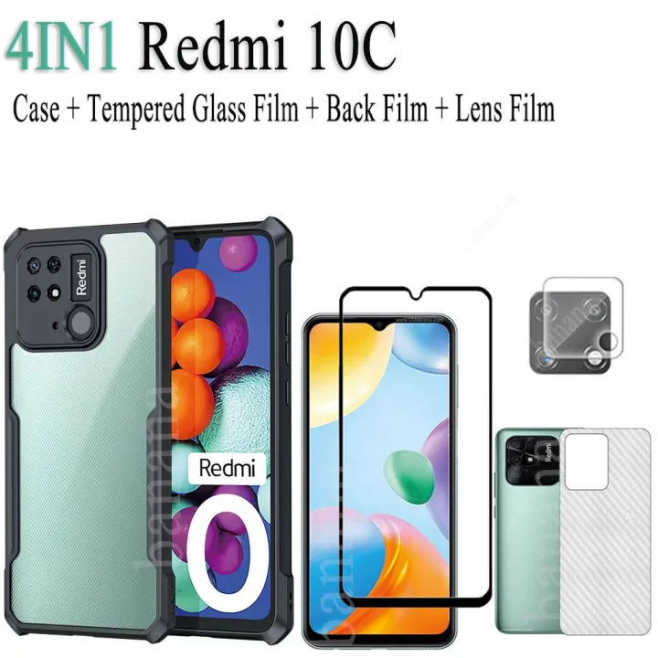 เคสกันกระแทก4in1 Redmi 10C 10 C 1 0C ฟิล์มกระจกนิรภัยและฟิล์มเลนส์กล้อง ...