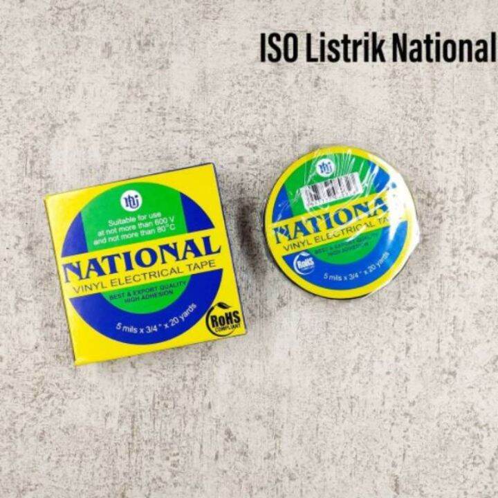 ISOLASI Listrik NATIONAL Solasi Kabel bahan PVC Original | Lazada Indonesia