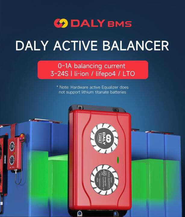Daly Smart BMS Active Balancer Lifepo4 Batt Equalizer 1A Li-ion BMS Batt balancer 3S 4S 12V 7S ...