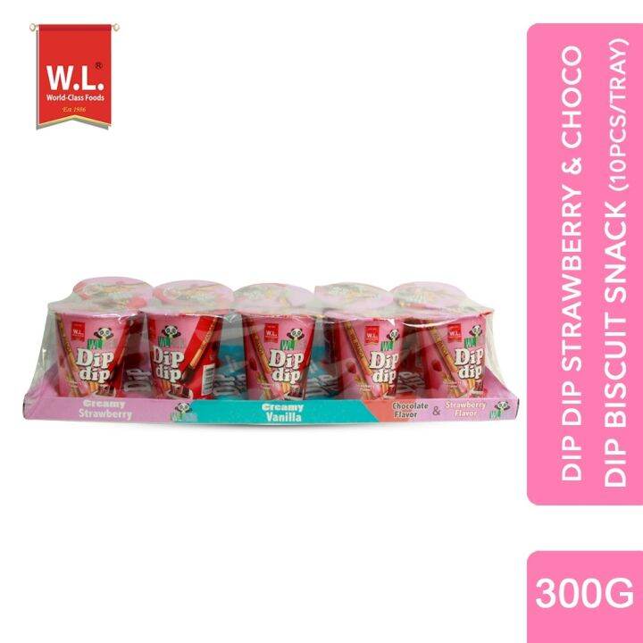 ๑ WL FOODS Dip Dip Creamy Strawberry Chocolate 30g Packed By 10s | Lazada PH