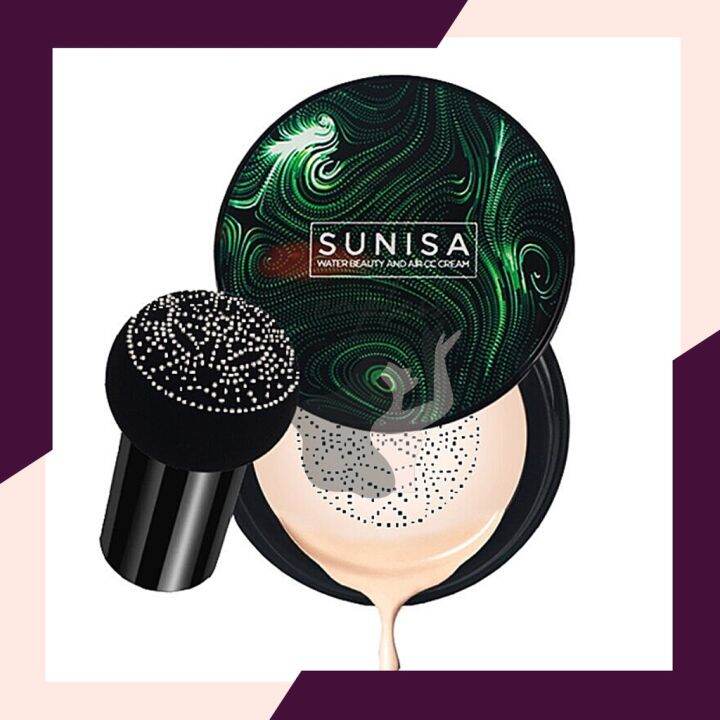 SUNISA Foundation Mushroom Head Air Cushion Waterproof BB Cream Frost Concealer Oil Control ...