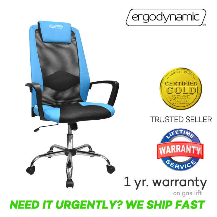 Ergodynamic PLAYER High back Mesh Chair pneumatic height adjustment ...