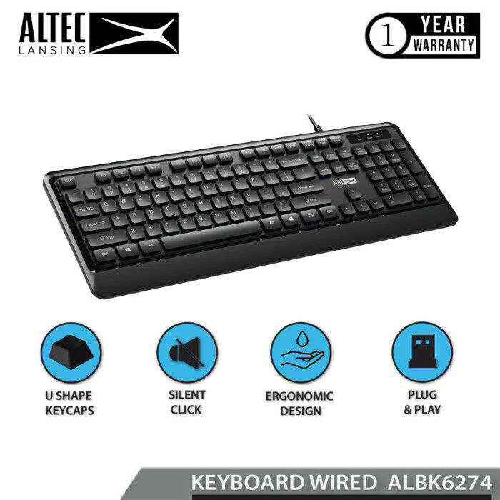 ALBK6274 Keyboard Wired Altec Lansing Silent Design | Lazada Indonesia
