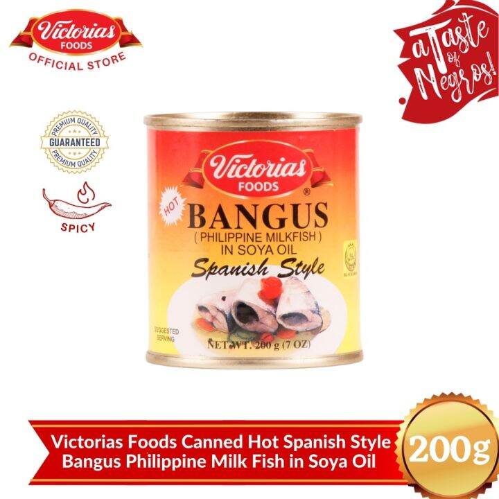 Victorias Foods Canned Hot Spanish Style Bangus (Philippine Milk Fish ...