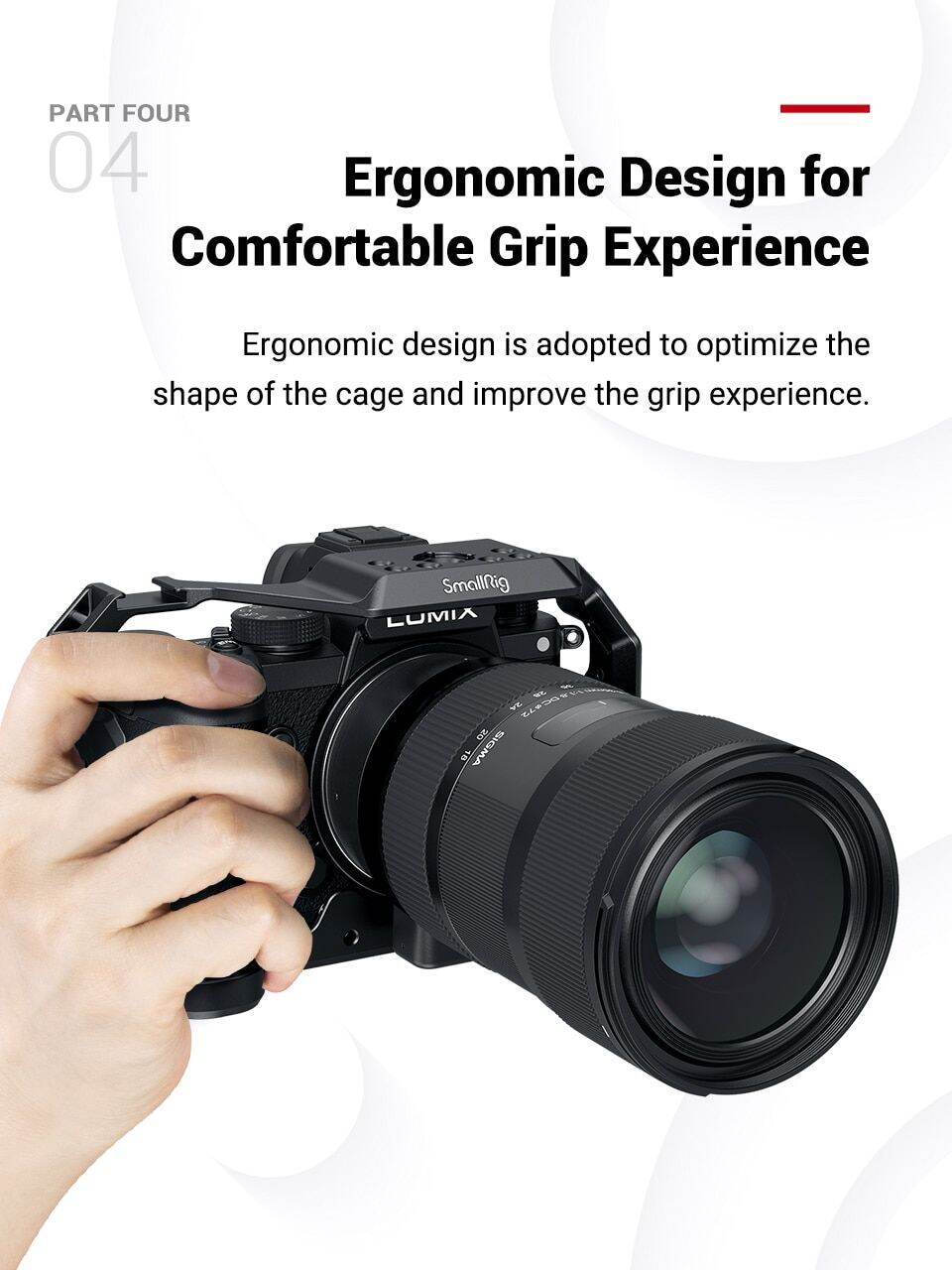 SmallRig DSLR A7c กล้องกรงสำหรับ Sony A7c กรง Rig กับรองเท้าเย็น1/4 ''รูรอบทิศทางสำหรับไมโครโฟน ...