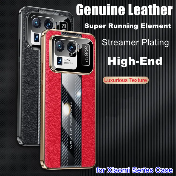 เคสโทรศัพท์หนังแท้สำหรับ Xiaomi Mi 12 Ultra Civi 11 Pro Mix 4 Poco F3 Redmi K50 Pro,กรอบกัน ...