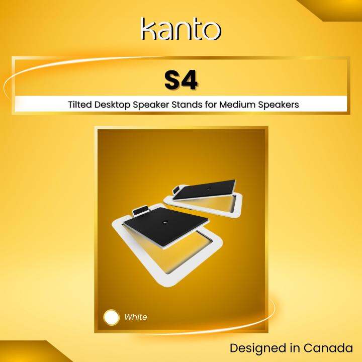 Kanto S4 Desktop Speaker Stands - Pair (White) | Lazada PH