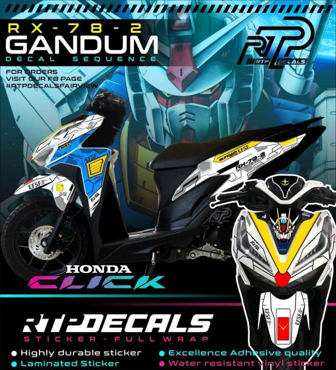 Honda Click V2 Full Printed And Laminated Decals Sticker | Lazada PH