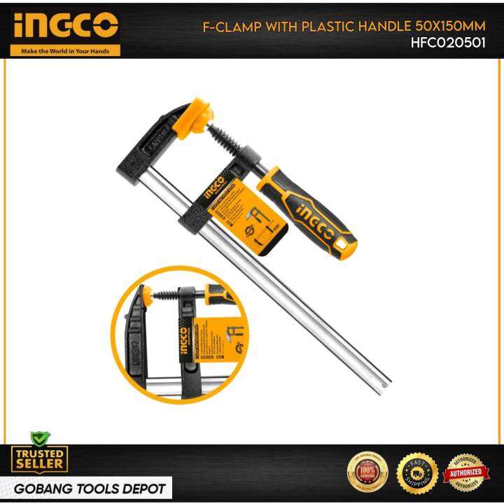 Ingco Original Wood Work F Clamp Tools With Rubber Handle 50x150mm ...