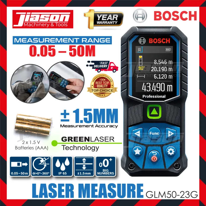 BOSCH GLM50-23G / GLM 50-23 G / GLM 50-23G Laser Measure Machine (Green Light Laser) | Lazada