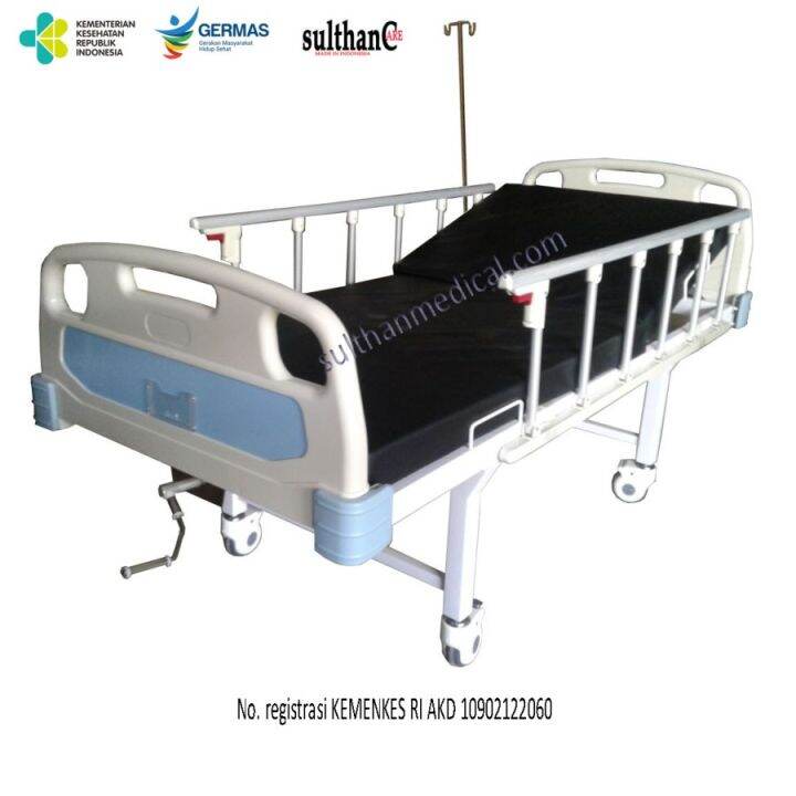 Bed Pasien 1 Crank ABS Deluxe + Matras . Ranjang Rumah Sakit 1 Engkol ...