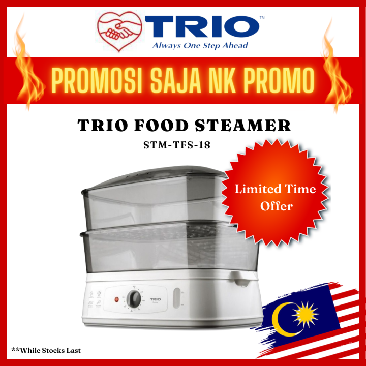 Trio Food Steamer 2 Tier TFS18 TFS-18 (10L+10L) 20L [Pengukus Makanan,2 ...