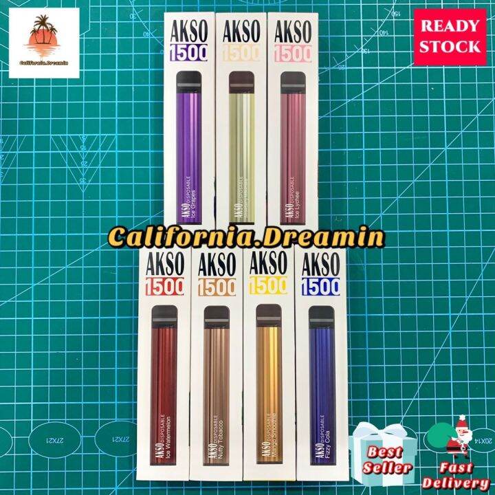 [ORIGINAL] AKSO 1500PUFFS MANGO SMOOTHIE / MANGO BUTTER / STRAWBERRY ...