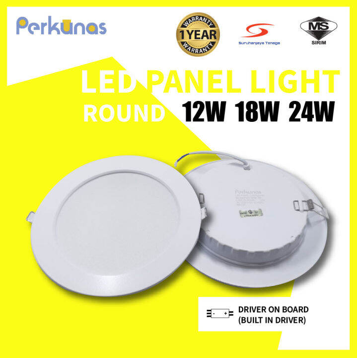 [SIRIM] PERKUNAS 12W 18W 24W ROUND RECESSED LED PANEL LIGHT / DOWNLIGHT ...