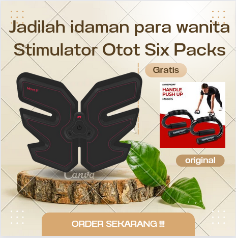 alat pembentuk perut roti sobek / kotak kotak gym Stimulator Otot Six ...