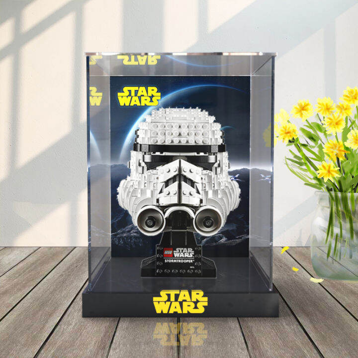 Storage Star Wars helmet 75276 transparent dust cover LEGO bricks 75277 ...