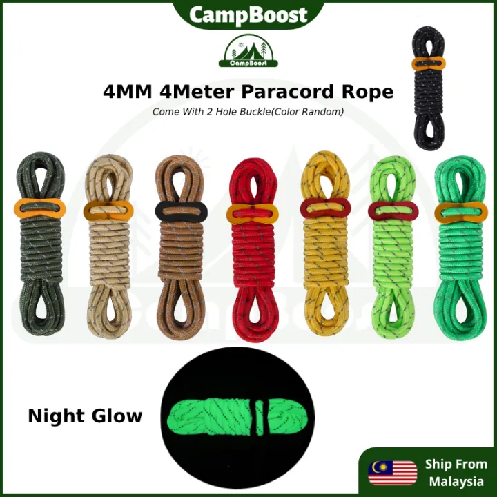 CampBoost 4 Meters Reflecitive Tali Paracord Rope Tali Camping Rope ...