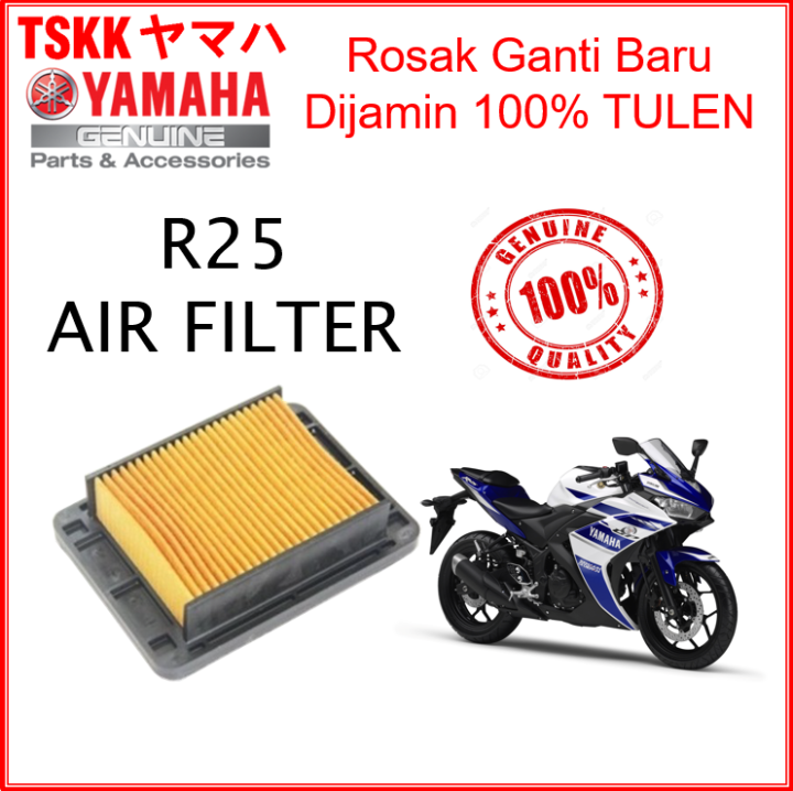 YAMAHA R25 Original Air Filter Element Air Cleaner 1WD-E4451-00 | Lazada