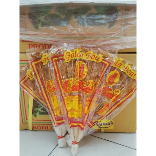 SATAY IKAN LIDI CAP GOLDEN BOAT 1 KOTAK ( 150 PACK ) | Lazada